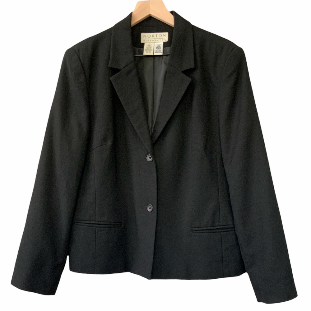 Norton Mcnaughton 100% Wool Career Blazer Jacket - Gem